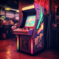 A classic 1980s arcade machine | Unreal Images - Free AI Generated ...